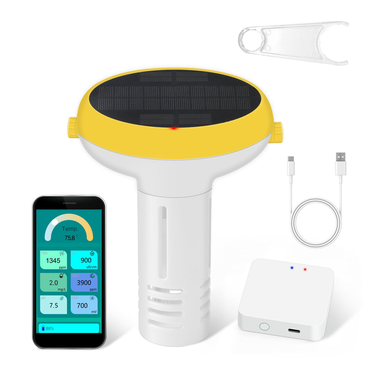7-in-1 Zigbee Smart Pool Water Tester with App Control – Yieryi