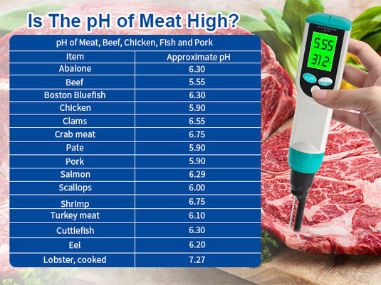 YIERYI pH Meter with ATC Food pH Tester, for Sourdough, Meat, Bread, C ...